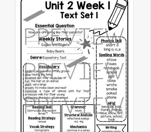 Florida Reading Wonders Weekly Newsletter Unit 2 | Second Grade ...