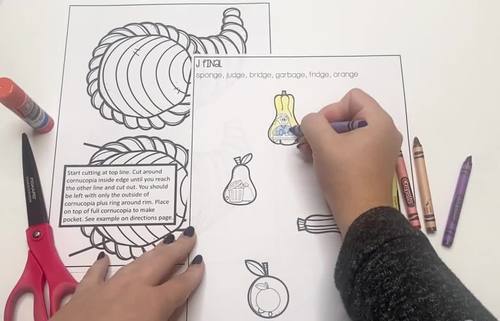 Thanksgiving Articulation Stuffer Craft by Speech Tea | TPT