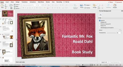 Fantastic Mr Fox Roald Dahl book study by The Best Teacher Resources