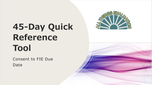 Video instructions for 45-Day Reference Tool by All Things Evaluation