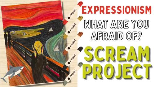 EDVARD MUNCH HALLOWEEN ELEMENTARY ART PROJECT, ACTIVITY BOOK & LESSON PLANS