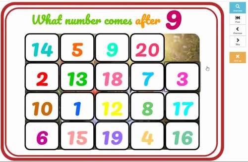 Fall Math Mystery Picture Before and After Numbers up to 20 Boom Cards