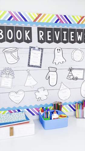 Book Review Templates - October Bulletin Board - Book Recommendation ...