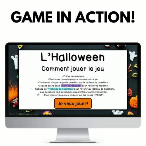 Halloween Vocabulaire | HALLOWEEN FRENCH VOCABULARY GAME TEAM BUILDING