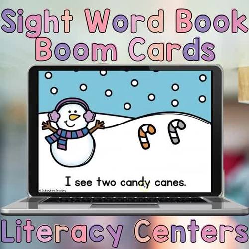Digital Sight Word Book Boom Cards Emergent Reader by Suburban Teacher