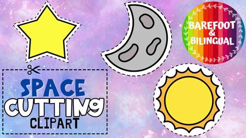 Space Cutting Clipart | Images for Scissor Skills & Fine Motor Activities