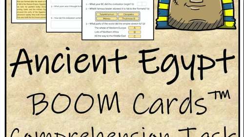 Ancient Egypt BOOM Cards™ Comprehension Activity | 5th Grade & 6th Grade