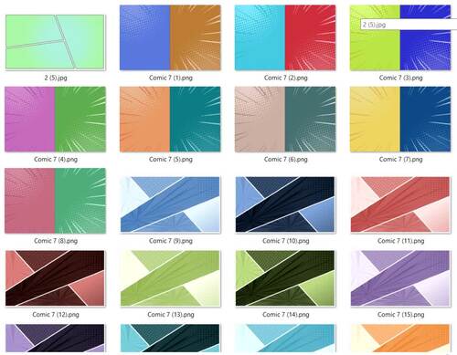 Comic Backgrounds and Panels, 224 PNG for Digital Storytelling Slides & SEL