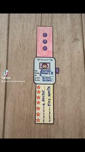 Back to School All About Me Watches by Teach from the heART | TPT