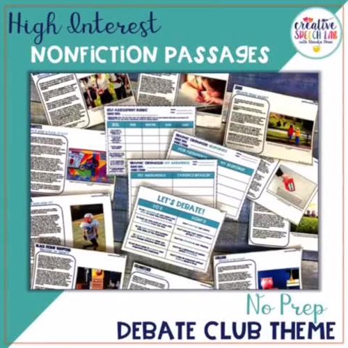 High Interest Nonfiction Passages with Debate Theme - Differentiated