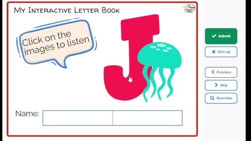 Letter J Interactive Book for Kindergarten | Alphabet Activities Boom cards