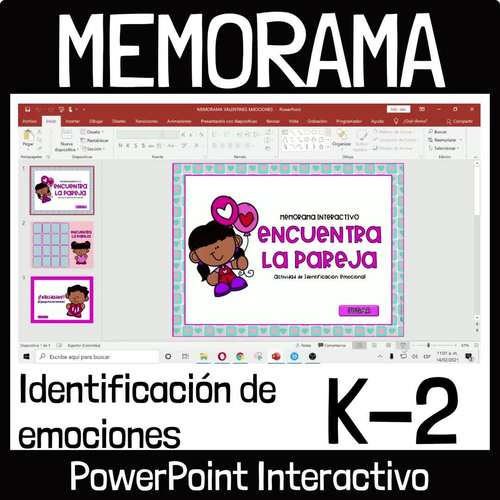 MEMORAMA INTERACTIVO EMOCIONES VALENTINE´S DAY. Power Point (distance ...