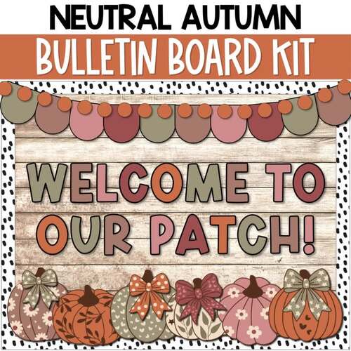 Fall Pumpkins Bulletin Board Kit, Thanksgiving Autumn Bulletin Board ...