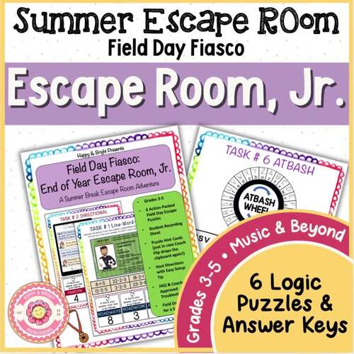 End of Year Field Day Escape Room for Grades 3-5 | Logic Puzzle Game ...