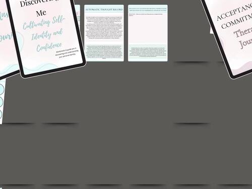 Therapy Worksheet Bundle, Inner Critic, Boundaries, Trauma,ACT, CBT ...