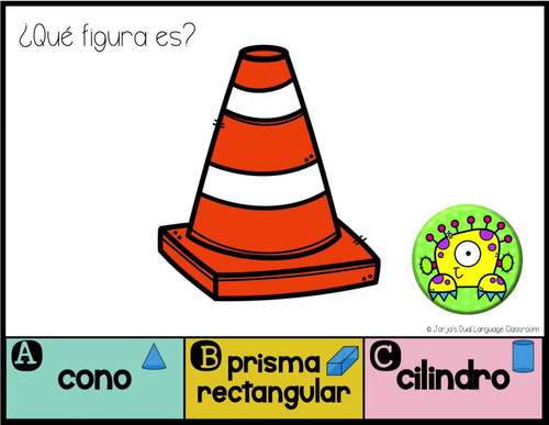 Cuerpos geométricos en español 3D DIGITAL 3D Shapes Spanish Seesaw ...