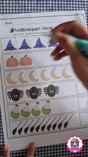 Engaging Kindergarten Halloween Counting Worksheets Printable for Fun ...