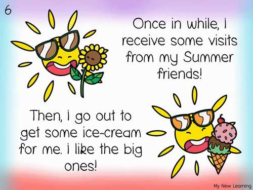 Picture Book Story I'm The Summer Star DIGITAL Printable by My New Learning