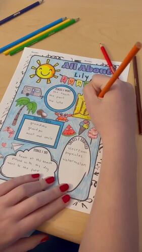 All About My Summer. Back To school activity / icebreaker. | TPT