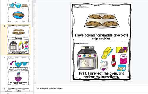 ESL Distance Learning, How to Bake Cookies, Digital Sequencing Story