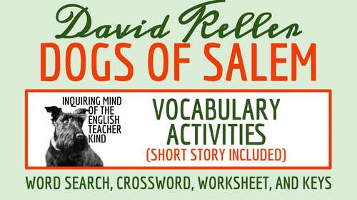 "The Dogs of Salem" Vocabulary Games | Salem Witch Trials Fiction ...