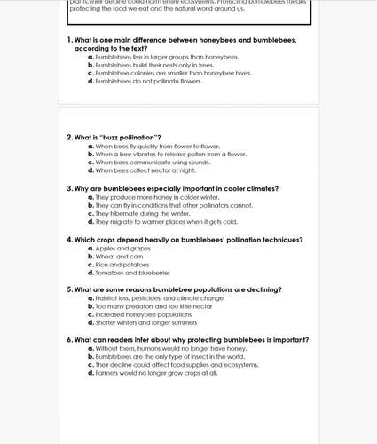 5th Grade Reading Progress Mini Assessments BUNDLE (RI.5.1-5.6 & RL.5.1 ...