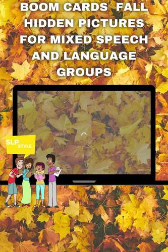 BOOM CARDS FALL HIDDEN PICTURES FOR MIXED SPEECH AND LANGUAGE GROUPS