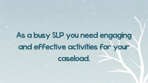 Winter Articulation for Early Developing Sounds NO PREP Print and Go ...