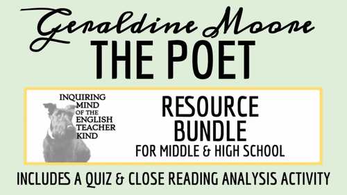 "Geraldine Moore the Poet" by Toni Cade Bambara Quiz and Close Reading ...