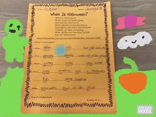 "When is Winter?" and other grammar poems for Halloween, Spring, & Summer!