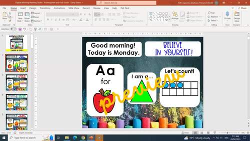 Morning Meeting Slides with Positive Affirmations by Teacherinspo123