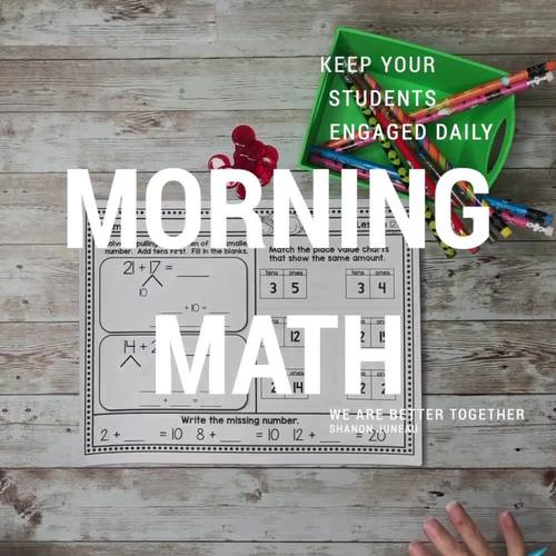 First Grade Morning Work February Daily Math Spiral Review Intervention ...