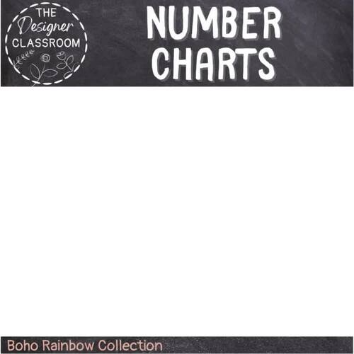Multiplication Chart | Number Chart 1 to 120 | Boho Rainbow Classroom Decor