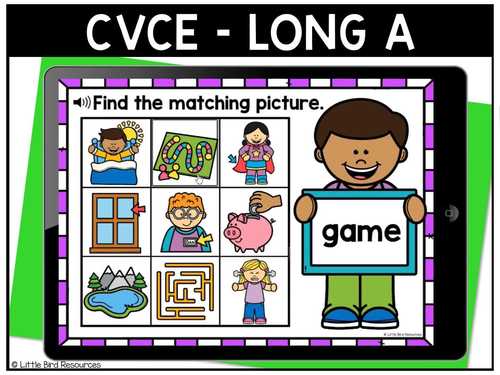 CVCE Long A Vowel Silent E Mystery Picture Boom Cards Magic E Practice ...