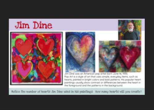 Valentine's Day Heart Art: Choice Based Art Lesson by Petite & Co.