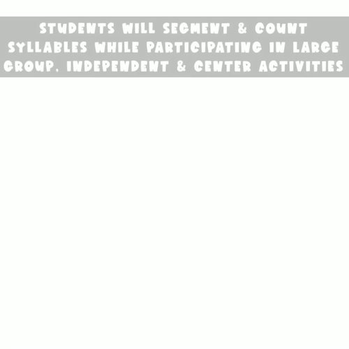 Syllable Counting and Syllable Segmenting Activities & Closed Syllable ...