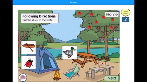 Camping Themed Activities for Speech Therapy BOOM Cards by Speech Brain