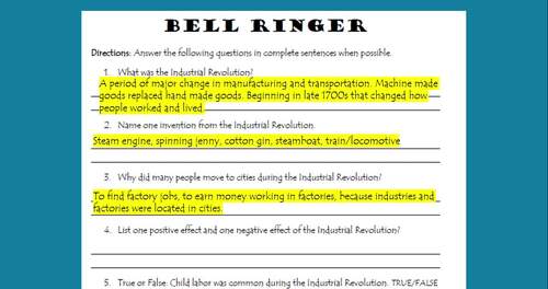 Industrial Revolution - Pros and Cons Reading Comprehension by History ...