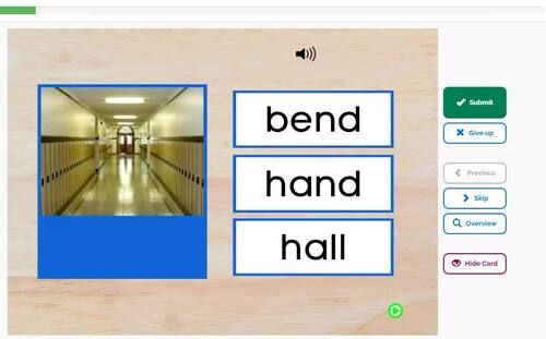 LL Ending Blend Words Label Picture Match Montessori Blue Language Boom ...