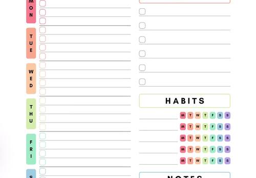 Weekly Planner, Teacher Planner by Little Rainbow School House | TPT