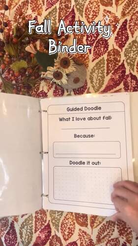 Fall Themed Activity Binder/Kit/Packet 15 No Prep Independent Activities