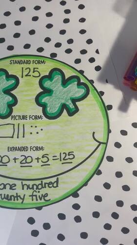 St Patricks Day Math Place Value Craft by The Teaching Diva Corner