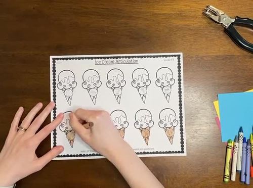 Ice Cream & Summer No Prep Speech Therapy Craft - Articulation ...