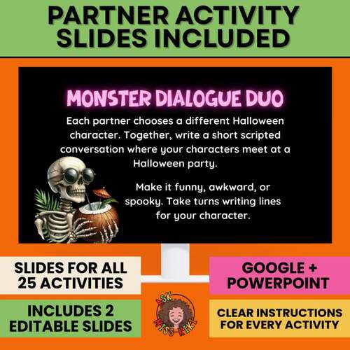 Halloween Partner Pairing Cards & Activities | Find Your Match | Grades ...