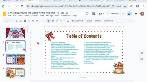 Christmas Around the World Virtual Field Trip Winter Holidays Digital ...
