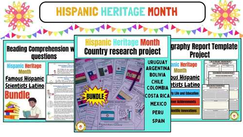 hispanic heritage month activities BUNDLE by Opportunities For Teachers