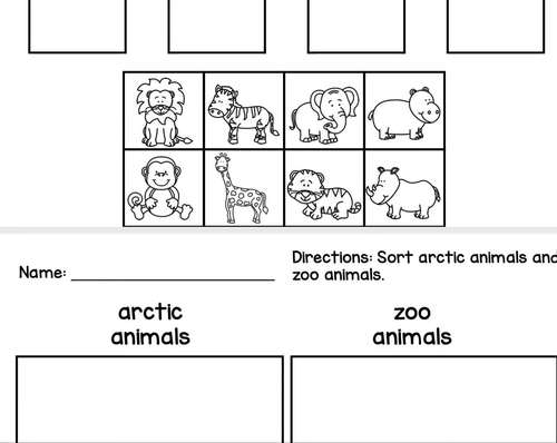 Zoo Animals Thematic Unit for Special Education by abcs and autism