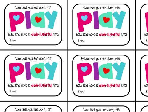 Play-Doh Testing Motivation Treat Tag- Now that you are done, let's ...