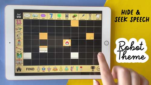 Hide & Seek Speech - Articulation Game - Robot Theme - PPT & Boom Cards™