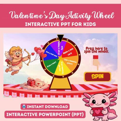 Valentine’s Day Activity Wheel – Interactive PPT for Kids by Expresamente